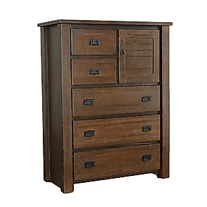 Progressive Furniture Trestlewood Chest, 40" x 18" x 52" H, Brown