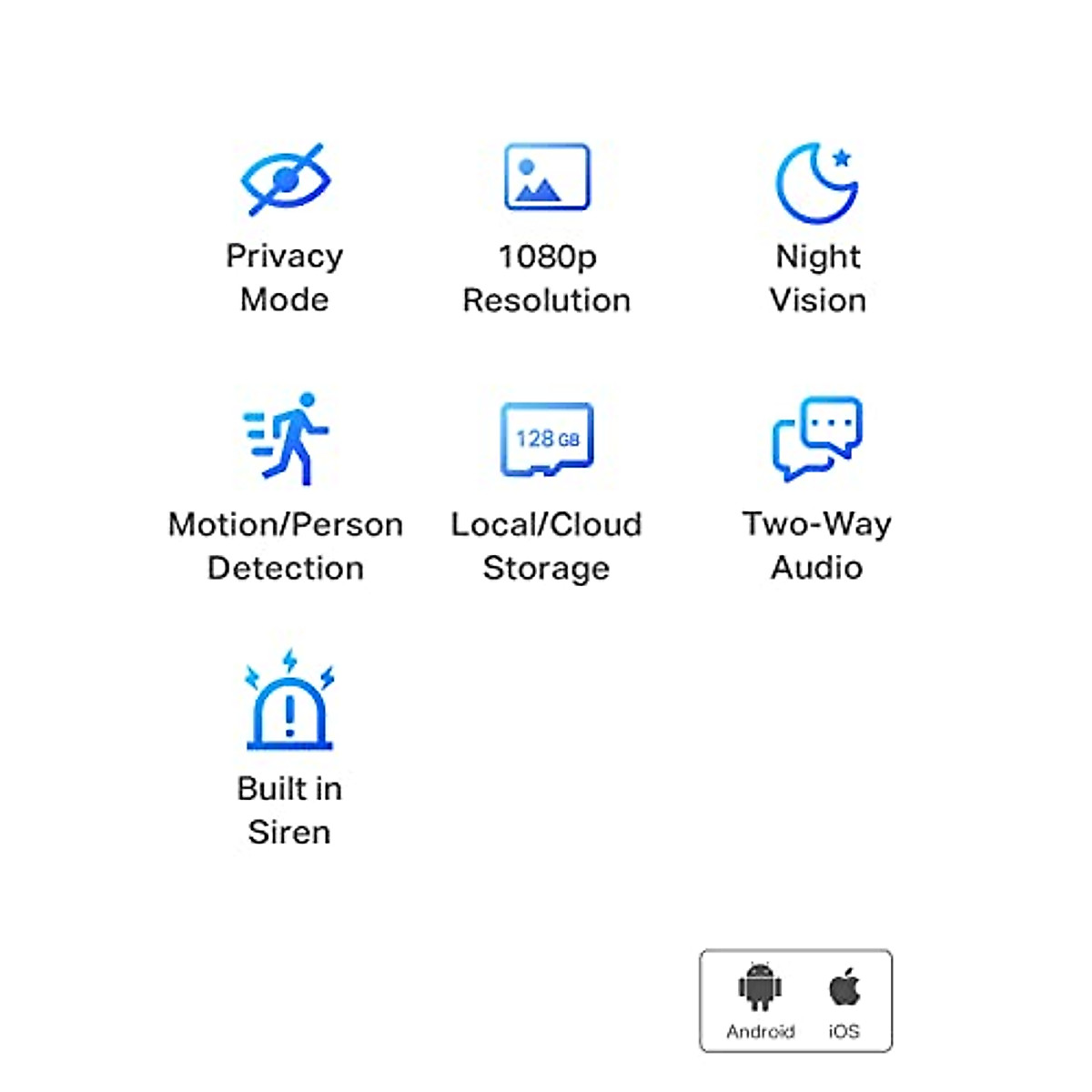 TP-Link Tapo 1080P Indoor Security Camera for Baby Monitor, Dog Camera w/ Motion Detection, 2-Way Audio Siren, Night Vision, Cloud & SD Card Storage, Works w/ Alexa & Google Home (Tapo C100)