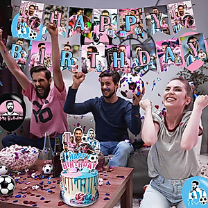 𝓜𝓮𝓼𝓼𝓲 𝓜𝓲𝓪𝓶𝓲 birthday party decoration supplies, 𝓜𝓮𝓼𝓼𝓲 𝓜𝓲𝓪𝓶𝓲 Soccer themed birthday party supplies include cupcake decoration, cake decoration, banners, balloons.