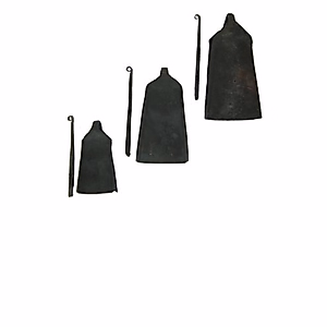 Paragon Mali Dunun Bell Set of 3 with Strikers from Africa Heartwood Project - Tear drop nesting shape