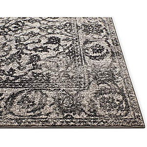 Well Woven Sydney Vintage Sheffield Grey Traditional Oriental Distressed Area Rug 3'3" x 4'7"