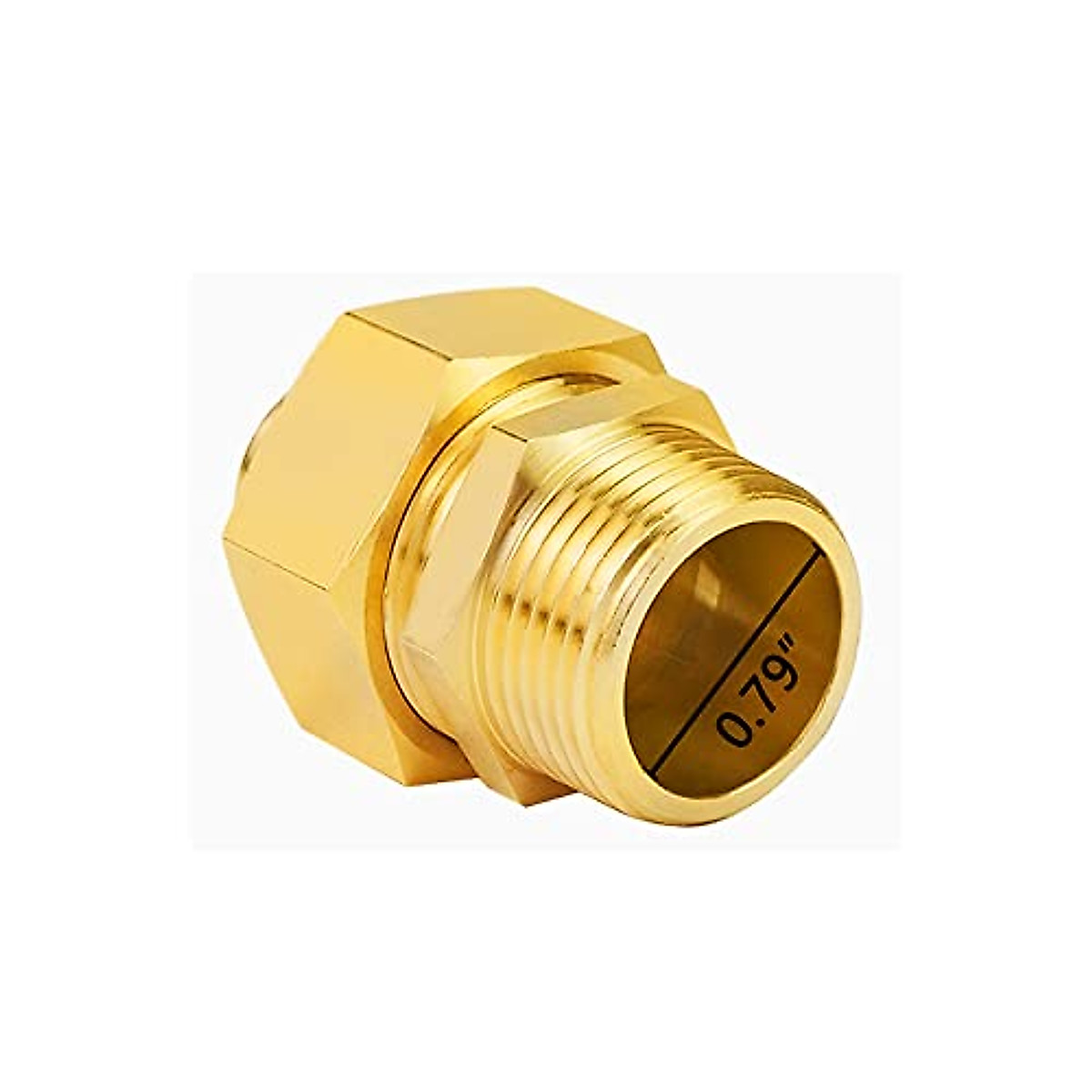 TWJH 2 Pack Grill Propane Conversion Connector 3/4'' CSST Male NPT Gas Line Fitting Kit Brass Natural Gas Quick Connect Adapter