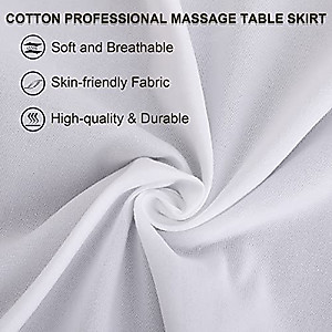 Massage Table Skirt, Microfiber Massage Table Skirt for Massage Table Bed, Protects Massage Table, Lightweight, Super Soft and Stain-Resisting, Machine Washable