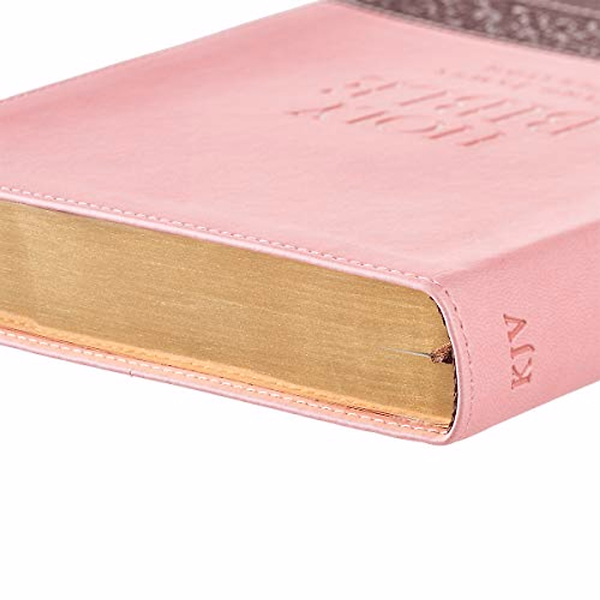 Personalized Bible Custom Text Your Name KJV Large Print Edition Two-Tone Pink/Brown King James Version Bible Custom Made Gift for Baptism Christenings Birthdays Celebrations