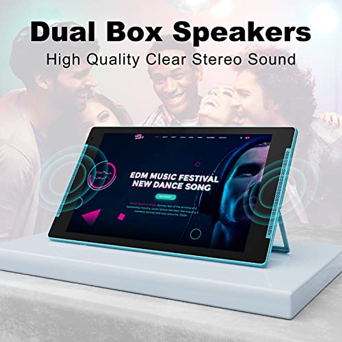 TJD Android 12 Tablet, 10 inch Tablets, 4GB RAM 64GB ROM 512GB Expandable Storage Tablets PC, FHD IPS Touch Screen, 6000mAh Battery, WiFi, Bluetooth, 8.0MP Camera, Google GMS (Green)