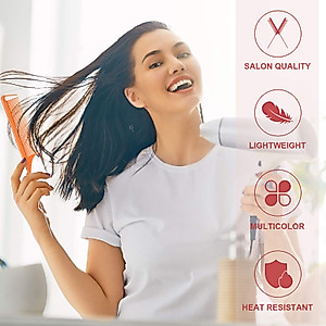 8 Pieces Pintail Comb Rat Tail Comb Hairdressing Styling Comb Anti-Static Heat Resistant Tail Comb Teasing Comb Parting Comb for Hair Salon Home Supplies, 8 Colors