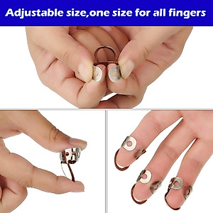 Shappy 12 Pieces Stainless Steel Guitar Finger Picks, Adjustable Metal Finger Thumb Picks for Guitar, Banjo, Large and Medium Sizes, Silver