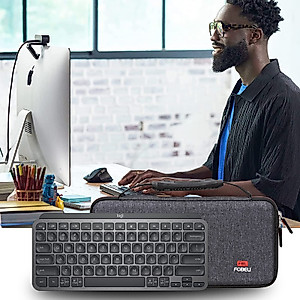 FBLFOBELI EVA Hard Storage Case for Logitech MX Keys Mini Minimalist Wireless Illuminated Keyboard, Travel Carrying Bag
