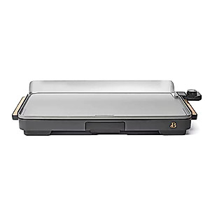 Beautiful 12" x 22" Extra Large Griddle, by Drew Barrymore (Oyster Gray)
