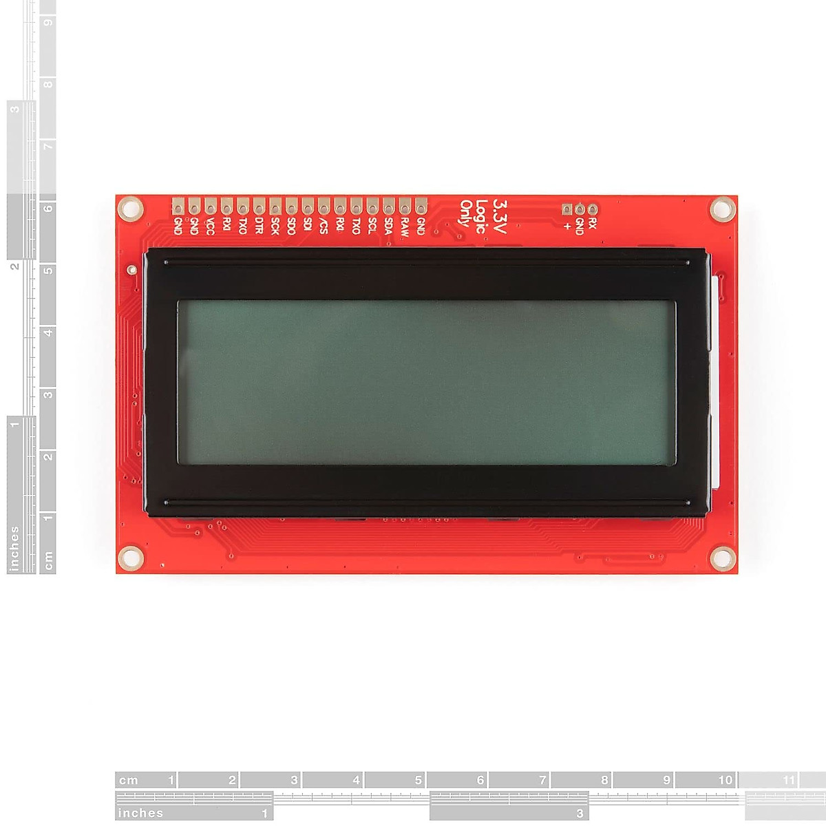 SparkFun 20x4 SerLCD - RGB Backlight (Qwiic) - Black on Red/Green/Blue Display Communicate with Serial I2C SPI 3.3V Logic and Power