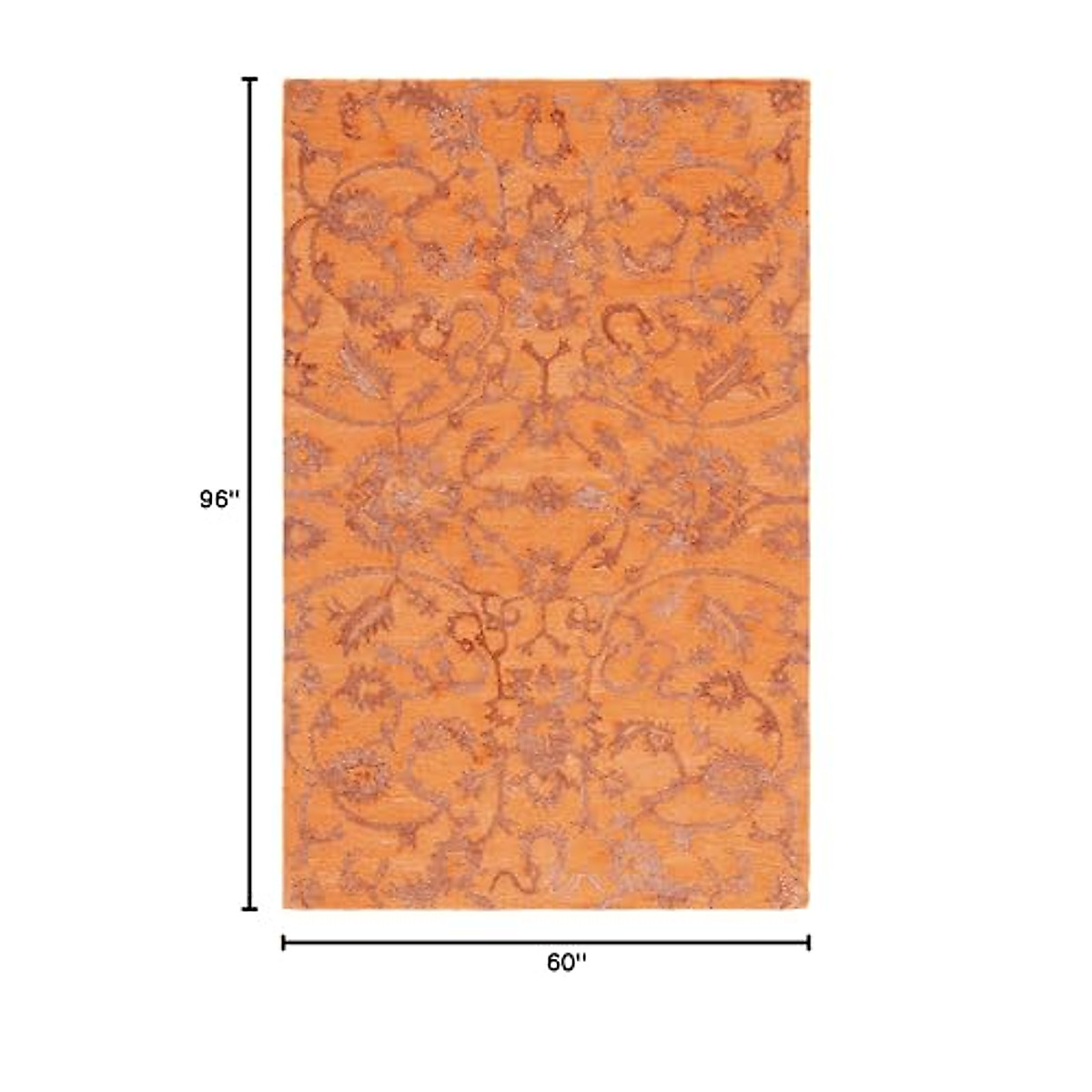 SAFAVIEH Anatolia Collection Area Rug - 5' x 8', Rust, Handmade, Ideal for The Living Room, Bedroom, Dining Room (AN401P-5)