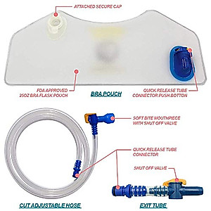 Sneaky Booze Sports Bra Hidden Flask Pouch For Women: Portable 25oz Undetectable Alcohol Bag. Concealable Plastic Wine Liquor Body Flasks. Disguised Leak Proof Travel Bags For Cruise Concert Festival