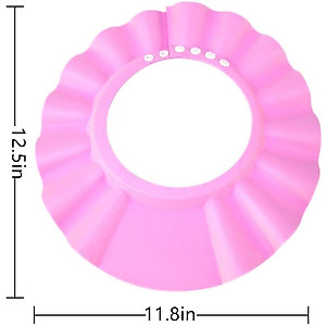 3Pack Baby Shower Cap Bath Visor for Toddlers Shampoo Cap Shower Protection Hat - Adjustable Soft Hair Washing Guard, Bath Shield Visor Hat,Eyes and Ears Head Protection for Baby, Kids, Children