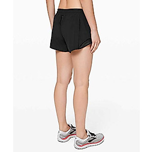 Lululemon Athletica Hotty Hot Short Low-Rise 4 inch Long (Black, 0, Numeric_0)
