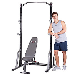 Body Champ Launch Bench Set with 2-Piece Power Rack, Home Fitness Equipment