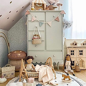 Handmade Rattan Mushroom Storage Basket, Baby Toys Decorative Storage Basket, Bathroom Laundry Dirty Clothes Basket