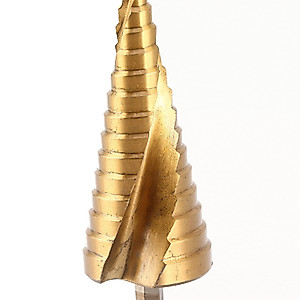 Barb Step Drill Bit, Hole Cutter Tool Multifunctional Drill Bit Step Drill Bit for Metal Wood Stainless Steel Plastic Plates(4mm~12mm)