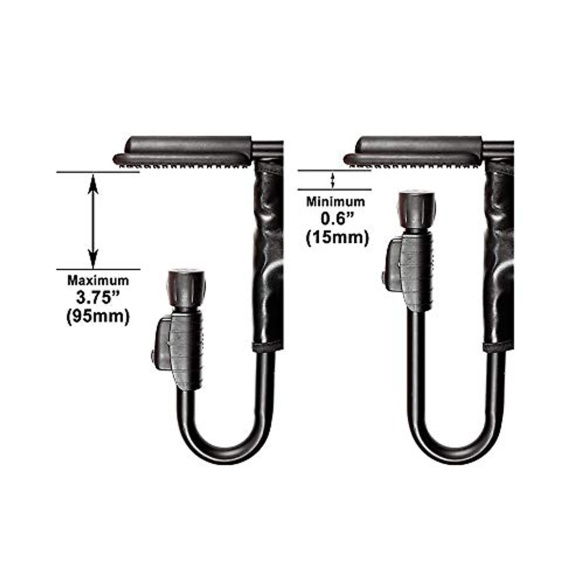 guzzie+Guss Perch Clip On Table Chair - Easy & Secure Setup for Travel (Including Restaurants, Picnics), at Home (Kitchen Islands, Dining Tables) with Machine Washable Fabric, Salt & Pepper (GG201SP)