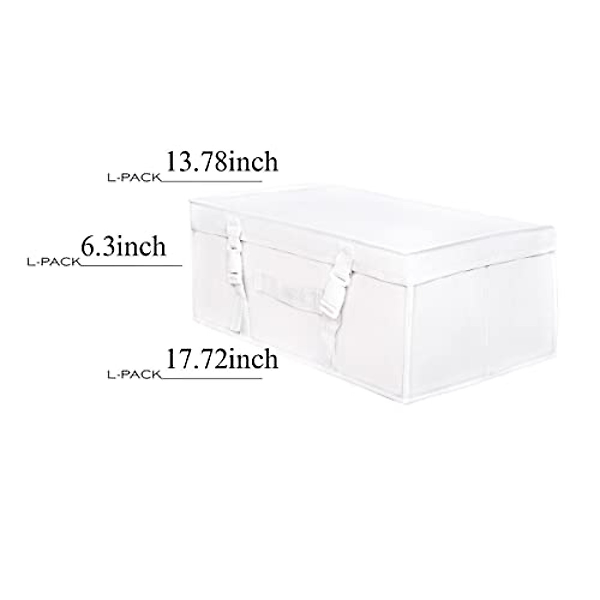 LPack Wedding Dress Storage Box - Bridal Gown Storage Bin and Preservation Box - Underbed Storage Bag Container For Clothes With Acid Free Tissue Paper (Small, White)