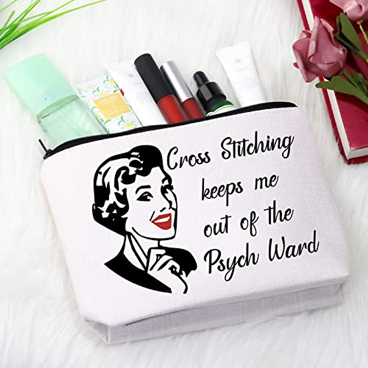 GJTIM Needleworker Gift Sewing Lover Gift Sewing Project Bag Cross Stitch Project Bag Accessories Case for Cross Stitch Lovers (Cross Stitching Bag)