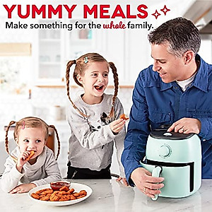 DASH Tasti-Crisp™ Electric Air Fryer Oven Cooker with Temperature Control, Non-Stick Fry Basket, Recipe Guide + Auto Shut Off Feature, 1000-Watt, 2.6Qt, Aqua