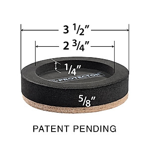 Felt Furniture Sliders for Hardwood Floors X-PROTECTOR 16 PCS 3 ½” - Furniture Slider with Unique Design - Heavy-Duty Furniture Movers for Hard Surfaces - Felt Sliders - Move Your Furniture Easily!