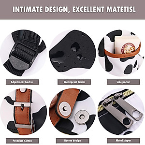 MCWTH Girls Backpack College Bookbag, School Bag 15.6 inch Laptop Backpacks for Women (cow print)