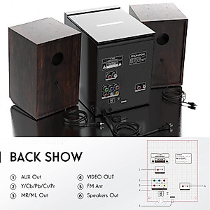 THOMSON Bluetooth Home Stereo System, 60W HiFi Shelf Stereo System with CD Player & Wireless Bluetooth Audio Streaming, FM Radio, USB Playback, Aux-in & Earphone Jack, Remote Control