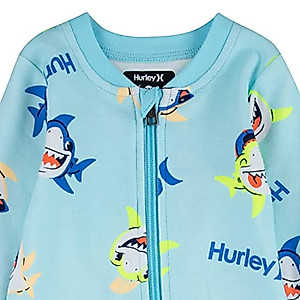 Hurley Baby Footed Coverall, Copa/Lil Shark, 3M