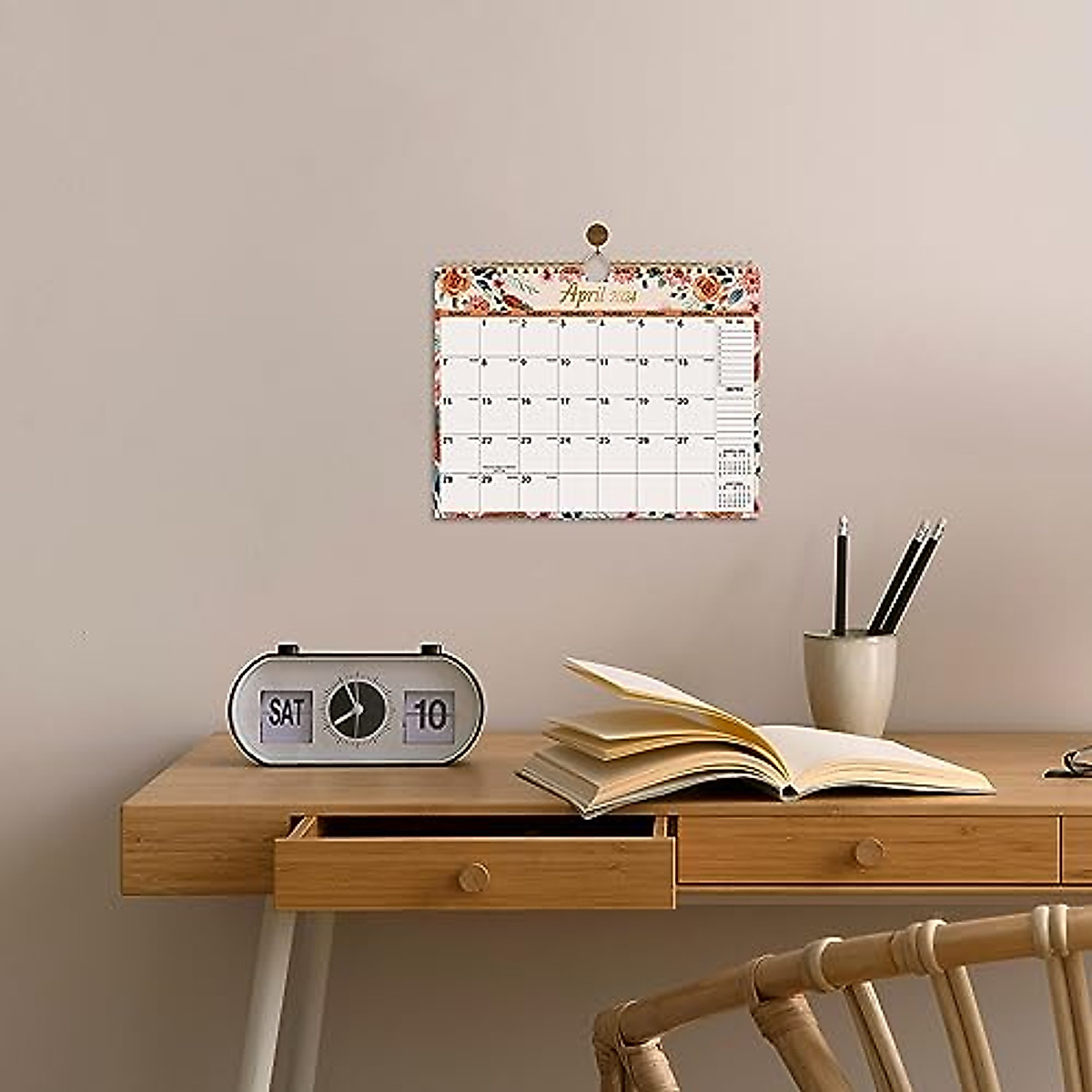 2024 Calendar - Calendar 2024, Jan. 2024 - Dec. 2024, 11" x 8.5", 12-Month Wall Calendar 2024, Small Calendar with Twin-Wire Binding