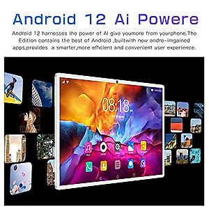 10.1 Inch 5G WiFi Tablet, 1960x1080 IPS HD Tablet for 12, 10 Core CPU Portable Tablet with Dual Camera, 6GB 128GB Memory Tablet for Work, Learning, Game