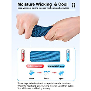 SUJAYU Sweatbands for Women, 4 PCS Womens Headbands Sweat Bands Headbands for Women, Workout Headbands for Women Non Slip, Wide Headbands for Women Hair Wrap Hair Accessories for Women