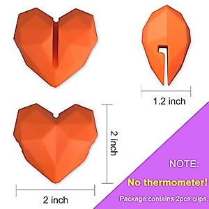 2Pcs Silicone Non-Scratch Pot Clip, Candy Thermometer Pot Clip for Candy Making, Hand-Free Holder to Measure Temperature of Candy, Oil, Milk, Chocolate, Candle, Deep Fryer and Cooking Melting Pot