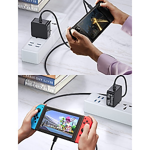 Feirsh 45W Charger for Steam Deck and Switch, AC Adapter Steam Charger Fast USB-C Steam Power Adapter for Nintendo Switch/Lite/OLED/Xbox Controller/Phone with 5.9FT USB Type C Cable
