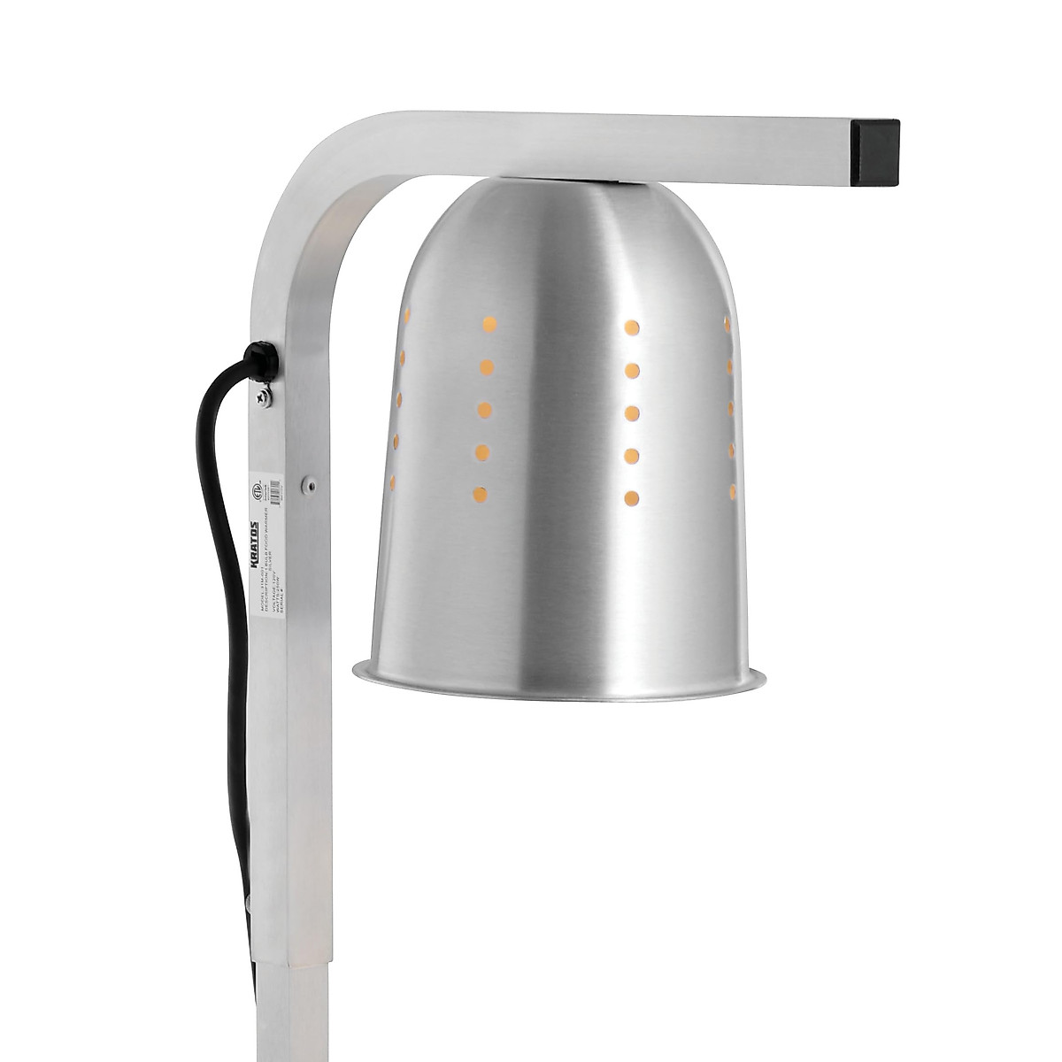 Kratos Bulb Warmer, One Bulb Heat Lamp, Silver, 120V, 250 Watts, Countertop Food Warmer for Restaurants (31M-001)