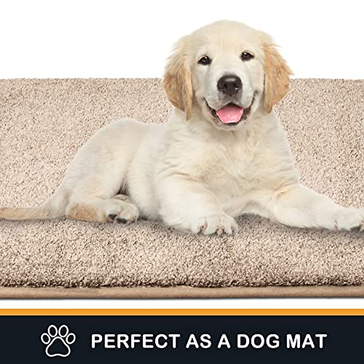 PURRUGS Dirt Trapper Door Mat 34" x 59", Non-Slip Machine Washable Entrance Rug, Shoes Scraper, Dog Door Mat, Super Absorbent Welcome Mat for Front Door, Back Door, Entry, Muddy Wet Shoes and Paws