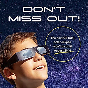 Soluna Solar Eclipse Glasses - CE and ISO Certified Safe Shades for Direct Sun Viewing - Made in the USA (10 Pack)