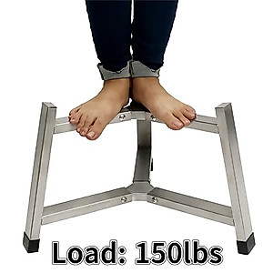 WINTRON Firepit Stand, 27" Stand for Solo Stove Yukon and Other 27-in Outside Firepit, Stainless Steel Fire Pit Accessory, Outdoor Fireplace Tools