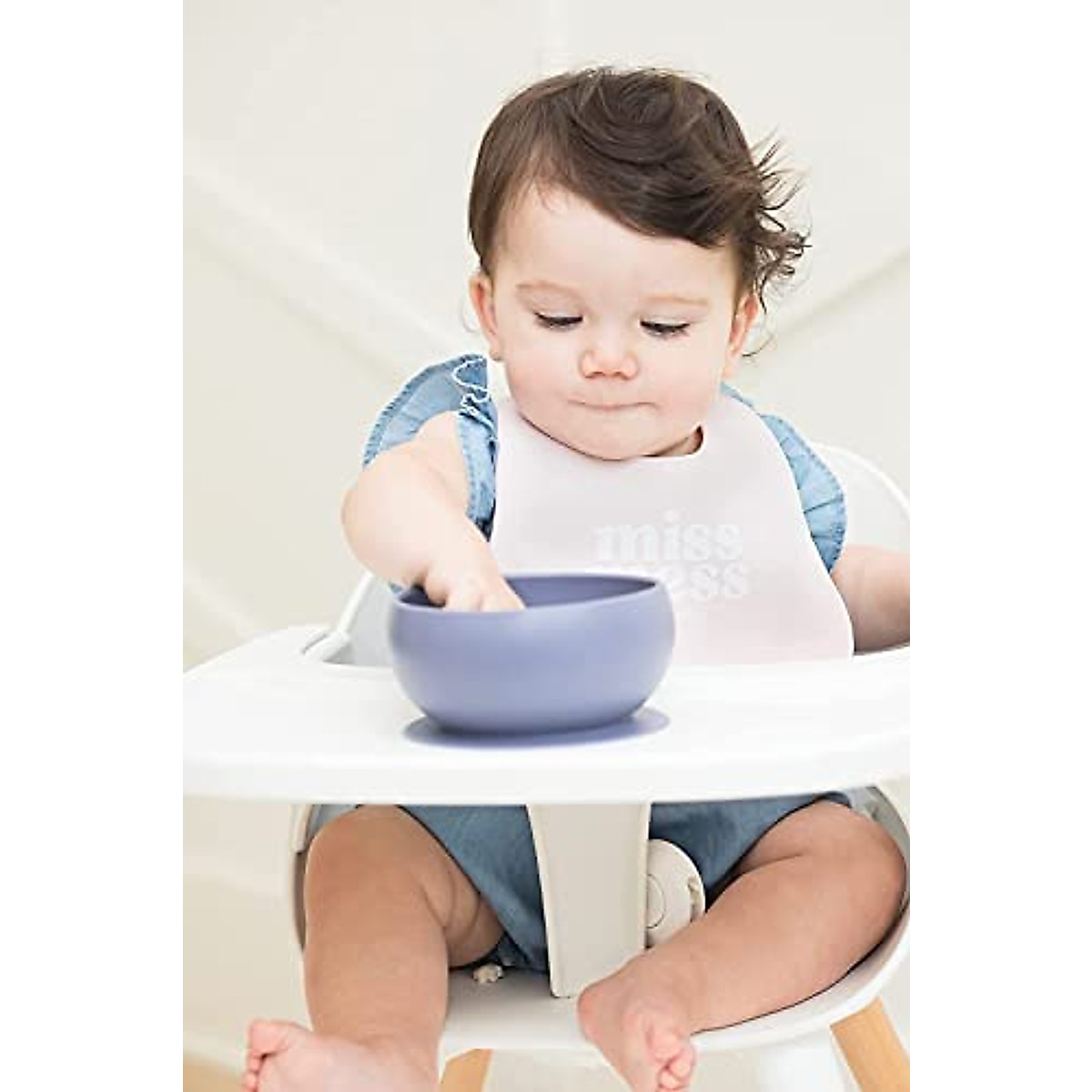 Bella Tunno Wonder Bib – Waterproof Silicone Bibs for Boys & Girls, Non-toxic & BPA Free Silicone Baby Bibs & Toddler Bibs with Adjustable Neck, Easy to Clean (Miss Mess)