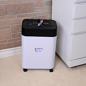 Royal Shredder Micro-Cut Paper Shredder, 14-Sheet, Black/White