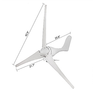 Hihone 400W Wind Power Generator,12V Wind Turbine Generator Kit with MPPT Controller,3 Blades Wind Generator,2.5m/s Start Wind Speed