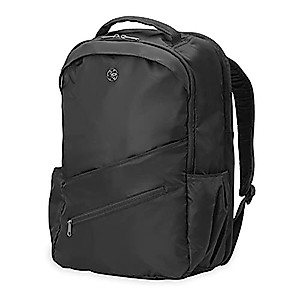 Gaiam Out There Yoga and Fitness Backpack - Gym and Travel Essentials Bag with Multiple Zippered Pockets, Padded Laptop Compartment, and Adjustable Padded Shoulder Straps - Black, 19"H x 13"W