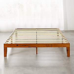 Mellow Naturalista Classic 12 Inch Solid Wood Bed, Cherry Platform, Cal King