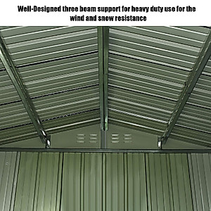 Catrimown 8' x 6' Storage Shed, Utility Storage Shed for Garden Backyard Lawn, Patio House Building with Double Doors and Lock