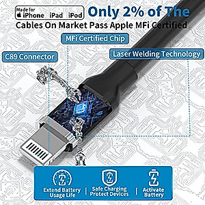 [Apple MFi Certified] iPhone Coiled Lightning Cable for Car, 2Pack 6FT USB to lightning Fast Charger Retractable Cord for iPhone14/13/12/11 Pro Max/XS MAX/XR/XS/X/8/7/Plus/6S iPad/Airpods/iPod/Carplay