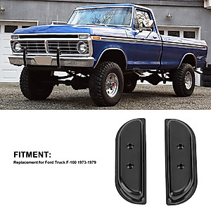 Inner Handle Armrest Container Bin, Door Panel Arm Rest Cups Metal Cup Holder Replacement for Truck F-100 1973-1979 Black