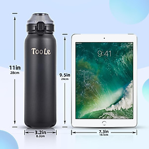 32oz Insualted Water Bottle, 316 Stainless Steel Water Bottle for Cold and Hot Drinks,Sports Water Bottle,Double Wall Vacuum Insulation,Spout,Leak Proof-Thermos Water Bottle Flask 1Pack (Blue)