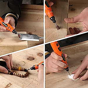 GALAX PRO 3.6V Lithium Ion Mini Cordless Rotary Tool Kit, 3 Adjustable Speed, USB Charging Cable and 31 Accessories for Drilling, Grinding, Cleaning, Polishing and Carving