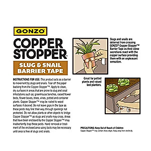 Gonzo Copper Stopper Slug and Snail Barrier Tape 30 Feet - Pack of 1