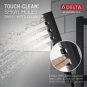 Delta Faucet 5-Spray Touch-Clean H2Okinetic Slide Bar Hand Held Shower with Hose, Matte Black 51140-BL